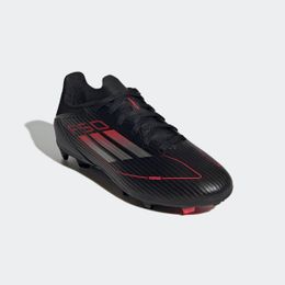 Fu&szlig;ballschuh adidas Performance "F50 LEAGUE KIDS FG/MG", Kinder, Gr. 30, schwarz (core schwarz, iron metallic, lucid rot), Synthetik, Textil, Schuhe Fu&szlig;ballschuh, f&uuml;r Rasenpl&auml;tze, f&uuml;r Kinder