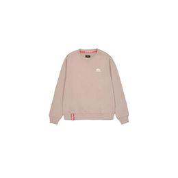 Sweater Alpha Industries "Basic Sweatshirt SL", Damen, Gr. XS, beige (vintage sand), Obermaterial: 80% Baumwolle, 20% Polyester, regular fit, Sweatshirts Sweater