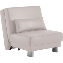 Schlafsofa Home Affaire "Gina", wei&szlig;, B:80cm H:86cm T:195cm, 100% PU, Sofas, Schlafsofa, mit einem Handgriff vom Sofa zum Bett