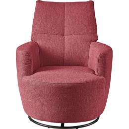 Relaxsessel "SO 1450", rot (bordeaux tcm 87), B:80cm H:96cm T:88cm, Struktur fein TCM (100% Polyester), SET ONE BY Musterring, Sessel, Relaxsessel, mit Dreh- und Wippfunktion, wahlweise mit Hocker erh&auml;ltlich