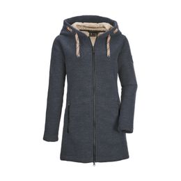 G.I.G.A. by Killtec Fleecejacke "GW 54 WMN KNTFLC PRK", Damen, Gr. 44, blau (navy), Oberseite: 80% Polyester, 20% Viskose;R&uuml;ckseite: 100% Polyester, G.I.G.A. DX BY KILLTEC, Jacken Fleecejacke, Windabweisender Damen Strickfleeceparka mit Kapuze und Fleecefutter