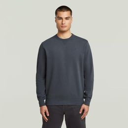 G-Star Raw Sweatshirt G-STAR "Nifous", Herren, Gr. S, india ink, Sweatware, Obermaterial: 58% Baumwolle, 42% Polyester, unifarben, regular fit, Rundhals, angesetztes B&uuml;ndchen, Sweatshirts Sweatshirt, mit halben &Auml;rmelb&uuml;ndchen