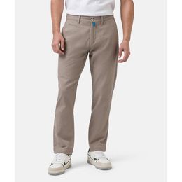Chinohose Pierre Cardin "Lyon tapered", Herren, Gr. 32, L&auml;nge 30, grau (plaza taupe), Web, Obermaterial: 96% Baumwolle, 4% Elasthan, lang, Hosen Chinohose