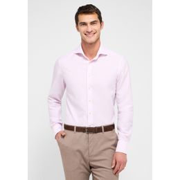 Langarmhemd Eterna "SLIM FIT", Damen, Gr. 44, Normalgr&ouml;&szlig;en, rosa, Twill, 59% Baumwolle, 41% Leinen, schmal, Manschette, Hemden Langarmhemd, EASY IRON (b&uuml;gelleicht)