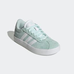 Sneaker adidas Sportswear "VL COURT 3.0", M&auml;dchen, Gr. 32, halo mint, cloud wei&szlig;, core schwarz, Leder, Synthetik, Schuhe Sneaker, inspiriert vom Design des adidas samba, f&uuml;r Kinder & Jugendliche