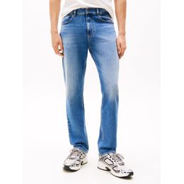 Slim-fit-Jeans Tommy Jeans "Ryan Regular Slim Straight", Herren, Gr. 36, L&auml;nge 34, blau (denim medium3), Denim/Jeans, Obermaterial: 99% Baumwolle, 1% Elasthan, unifarben, regular fit lang, Jeans Slim-fit-Jeans, Slim‑Straight‑Jeans aus hochwertigem Denim regul&auml;rer Leibh&ouml;he