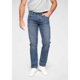 Straight-Jeans Wrangler "Authentic Straight", Herren, Gr. 40, L&auml;nge 32, grau (mid, stone), Denim/Jeans, Obermaterial: 98% Baumwolle, 2% Elasthan, normal lang, Jeans Straight-Jeans, Topseller