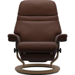 Relaxsessel stressless "Sunrise", braun (malt braun batick), B:79cm H:103cm T:78cm, Leder BATICK: BATICK ist ein leicht korrigiertes, durchgef&auml;rbtes und genarbtes M&ouml;belleder, bei dem die meisten Unebenheiten und Spuren in der Regel entfernt wurden.;Leder PALOMA: PALOMA ist ein durchgef&auml;rbtes Semianilin-M&ouml;belleder mit nat&uuml;rlicher Narbung.;ROHLEDER Stoff Q2 FARON: Ein fester zuverl&auml;ssiger Boucl&eacute; mit