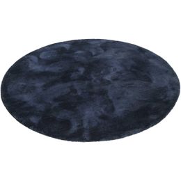 Hochflor-Teppich Esprit "Relaxx ESP-4150", blau (dunkelblau), H:25mm &Oslash;:200cm, Kunstfaser, Teppiche, Hochflor-Teppich, Wohnzimmer, sehr gro&szlig;e Farbauswahl, weicher dichter Hochflor