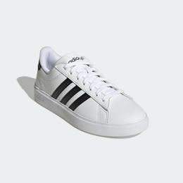 Sneaker adidas Sportswear "GRAND COURT CLOUDFOAM LIFESTYLE COURT COMFORT", Damen, Gr. 38, schwarz-wei&szlig; (cloud wei&szlig;, core schwarz, core schwarz), Synthetik, Schuhe Sneaker, Design auf den Spuren des adidas Superstar
