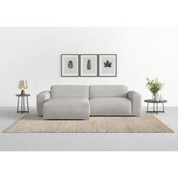 Ecksofa Trendmanufaktur "Braga, mit hochwertigem Kaltschaum, L-Form, in Cord erh&auml;ltlich", silber, B:255cm H:72cm T:160cm, 92% Polyester, 8% Nylon, Sofas, Ecksofa, modernes Sofa, Couch mit hohem Sitzkomfort, 255/72/160 cm (B/H/T)