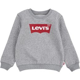 Sweatshirt LEVI'S KIDS "LVB LVB FRENCH TERRY BATWING", Jungen, Gr. 6M68, grau (grau heather), Sweatware, Obermaterial: 60% Baumwolle, 40% Polyester, bedruckt, regular fit normal, Rundhals, Rippb&uuml;ndchen, Sweatshirts Sweatshirt, BABY UNISEX
