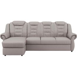 Ecksofa Home Affaire "Boston L-Form", beige (sand), B:262cm H:102cm T:165cm, 64% Polyurethan, 25% Polyester, 11% Baumwolle, Sofas, Ecksofa, mit hoher R&uuml;ckenlehne, wahlweise mit Bettfunktion