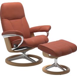 Relaxsessel stressless "Consul", rot (henna paloma), B:82cm H:102cm T:72cm, Leder BATICK: BATICK ist ein leicht korrigiertes, durchgef&auml;rbtes und genarbtes M&ouml;belleder, bei dem die meisten Unebenheiten und Spuren in der Regel entfernt wurden.;Leder PALOMA: PALOMA ist ein durchgef&auml;rbtes Semianilin-M&ouml;belleder mit nat&uuml;rlicher Narbung.;ROHLEDER Stoff Q2 FARON: Ein fester zuverl&auml;ssiger Boucl&eacute; mit einem s