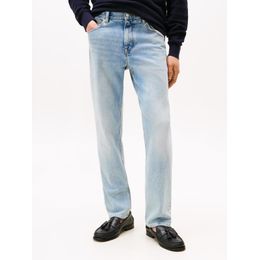 Straight-Jeans Tommy Hilfiger "DENTON Straight Fit", Herren, Gr. 38, L&auml;nge 32, blau (century blau), Denim/Jeans, Obermaterial: 99% Baumwolle, 1% Elasthan, straight fit, Jeans Straight-Jeans