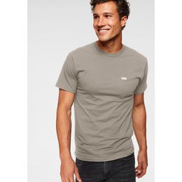 T-Shirt Vans "MNLEFTCHESTLOGOTEE", Herren, Gr. S, londonfog, Single Jersey, Obermaterial: 100% Baumwolle, Rundhals, Shirts T-Shirt