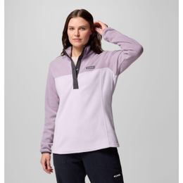 Fleecepullover Columbia "Benton Springs 1/2 Snap Pull Over II", Damen, Gr. L, lila (lavender pearl, shale lila, shark), Obermaterial: 100% Nylon. Futter: 100% Polyester, hoch geschlossener Ausschnitt, eingesetzt eingefasste Kante, Sweatshirts Fleecepullover