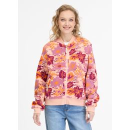 Sweatjacke Ragwear "CAIRRO", Damen, Gr. L (40), orange (light peach), Pl&uuml;sch, Obermaterial: 100% Polyester, gemustert, regular fit h&uuml;ftlang, Rundhals, Rippb&uuml;ndchen, Sweatjacken Sweatjacke, aus weichem Teddypl&uuml;sch