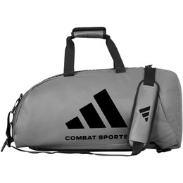 Sporttasche adidas Performance "2in1 Bag PU" Gr. M, grau (grau, schwarz), Taschen, Herren, B/H/T: 62cm x 31cm x 31cm M, Kunstleder, Sporttasche, B:62cm H:31cm T:31cm