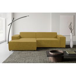 Ecksofa WERK2 "Trento, elegant & zeitlos, Breite 268cm, pflegeleichte Bez&uuml;ge, L-Form", gelb, B:268cm H:70cm T:163cm, 100% Polyester, Sofas, Ecksofa, Trento &ndash; Sofa mit Eleganz, Komfort und klaren Linien f&uuml;r jeden Raum