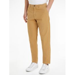 Chinohose Tommy Hilfiger "CHINO CHELSEA GABARDINE GMD", Herren, Gr. 31, L&auml;nge 34, gr&uuml;n (classic khaki), Web, Obermaterial: 96% Baumwolle, 4% Elasthan, slim fit kn&ouml;chelfrei, Hosen Chinohose, mit Logostickerei auf der Hintertasche