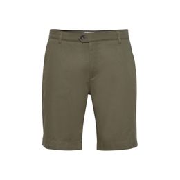 !Solid Shorts SOLID "Shorts SDFred", Herren, Gr. XXL, N-Gr, gr&uuml;n (dusty olive), Obermaterial: 97% Baumwolle CO. 3% Elasthan EL., Hosen Shorts