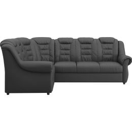 Ecksofa Home Affaire "Boston L-Form", braun (fango), B:266cm H:102cm T:216cm, 64% Polyurethan, 25% Polyester, 11% Baumwolle, Sofas, Ecksofa, mit hoher R&uuml;ckenlehne, wahlweise mit Bettfunktion & Stauraum