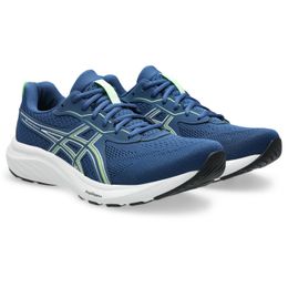 Laufschuh asics "GEL-CONTEND 9", Herren, Gr. 46, twilight blau, illuminate gr&uuml;n, Synthetik, Schuhe Laufschuh, mehr D&auml;mpfung