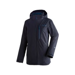 Outdoorjacke Maier Sports "Ribut Long W", Damen, Gr. 40, blau (dunkelblau), Aussenjacke: 100% PolyesterInnenjacke: 100% Polyamid, Rundhals, Jacken Outdoorjacke, Damen Wanderjacke, atmungsaktiv und wasserdicht, Regenjacke mit Kapuze