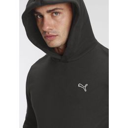Kapuzensweatshirt Puma "BETTER ESSENTIALS HOODIE FL", Herren, Gr. L, schwarz (Puma schwarz), Fleece, Obermaterial: 100% Baumwolle, unifarben, regular fit normal, Sweatshirts Kapuzensweatshirt, mit Logodruck, mit K&auml;ngurutasche, mit Kapuze, Regular Fit