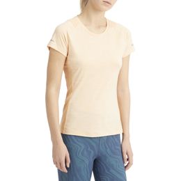 T-Shirt Energetics "Da.-T-Shirt Evii SS W", Damen, Gr. XXL, orange (melange, orange light), Web, Obermaterial: 92% Polyester, 8% Elasthan, Rundhals, Raglan&auml;rmel eingefasste Kante, Shirts T-Shirt