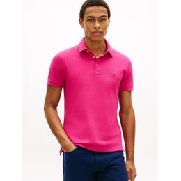 Poloshirt Tommy Hilfiger "1985 SLIM POLO", Herren, Gr. XXL, eccentric magenta, Piqu&eacute;, Obermaterial: 96% Baumwolle, 4% Elasthan, Shirts Poloshirt, Markenstickerei, aus Baumwoll-Piqu&eacute;