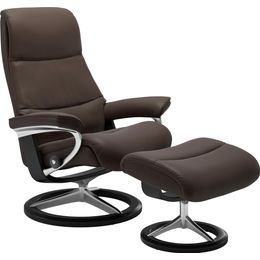 Relaxsessel stressless "View", braun (braun batick), B:78cm H:108cm T:78cm, Leder BATICK: BATICK ist ein leicht korrigiertes, durchgef&auml;rbtes und genarbtes M&ouml;belleder, bei dem die meisten Unebenheiten und Spuren in der Regel entfernt wurden.;Leder PALOMA: PALOMA ist ein durchgef&auml;rbtes Semianilin-M&ouml;belleder mit nat&uuml;rlicher Narbung.;ROHLEDER Stoff Q2 FARON: Ein fester zuverl&auml;ssiger Boucl&eacute; mit einem s