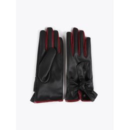 Lola Casademunt Fingerhandschuhe Damen Gr&ouml;&szlig;e XXXS rot / schwarz