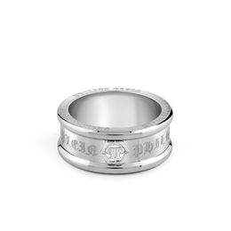 Philipp Plein Jewellery Ring 'Gothic Tag' Herren Gr&ouml;&szlig;e 66 silber