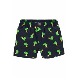 Happy Shorts Boxershorts 'Frosch' Herren Gr&ouml;&szlig;e XL dunkelblau / gelb / gr&uuml;n