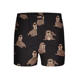 Happy Shorts Boxershorts ' Motive ' Herren Gr&ouml;&szlig;e XL braun / schwarz