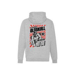 Oldskull Kapuzensweatshirt 'ASIAN SUMO SENSATION' Herren Gr&ouml;&szlig;e S grau