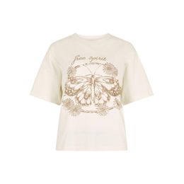 Apricot Free Spirit Embroidered T-Shirt ' ' Damen Gr&ouml;&szlig;e XL creme