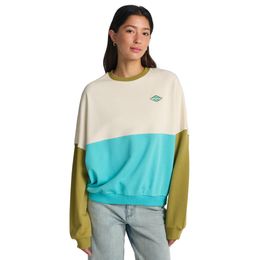 Billabong Sweatshirt 'Jump Around Block' Damen Gr&ouml;&szlig;e M creme / azur / oliv