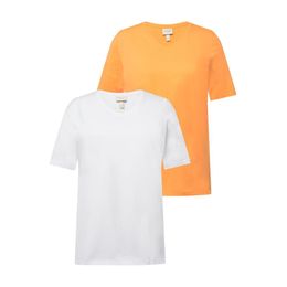 Ulla Popken Shirt female Orange, White size 50-52