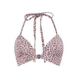 Lingadore Bikinitop Damen Gr&ouml;&szlig;e 75 graphit / rosa / pastellpink