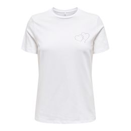 Only T-Shirt 'ONLAriana' Damen Gr&ouml;&szlig;e L silber / wei&szlig;