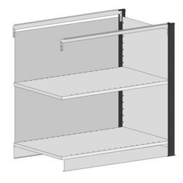SCHULTE LAGERTECHNIK Mittelmodul f&uuml;r erweiterbares Thekensystem MULTIplus, 1 Modulrahmen, Breite Aufsatz 1006 mm, ohne Arbeitsplatte
