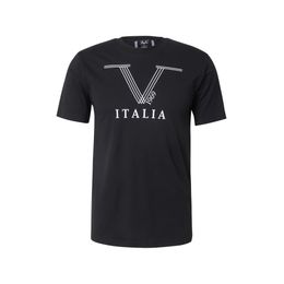 19V69 Italia T-Shirt 'Pierre' Herren Gr&ouml;&szlig;e M schwarz / wei&szlig;