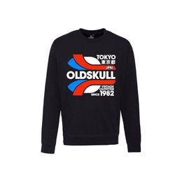 Oldskull Sweatshirt 'Retro Tokyopolis' Herren Gr&ouml;&szlig;e L schwarz