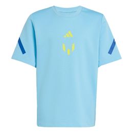 adidas Performance Funktionsshirt 'Messi ZNE' Jungen Gr&ouml;&szlig;e 140 blau / hellblau / limone
