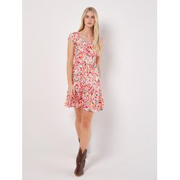 Apricot Colourful Ikat Milkmaid Mini Dress ' ' Damen Gr&ouml;&szlig;e 42 creme Winterkleid
