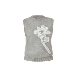 YUMI Pullover Damen Gr&ouml;&szlig;e S grau / wei&szlig;