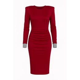 Woman Vision Kleid Damen Gr&ouml;&szlig;e 38 grau / dunkelrot Winterkleid